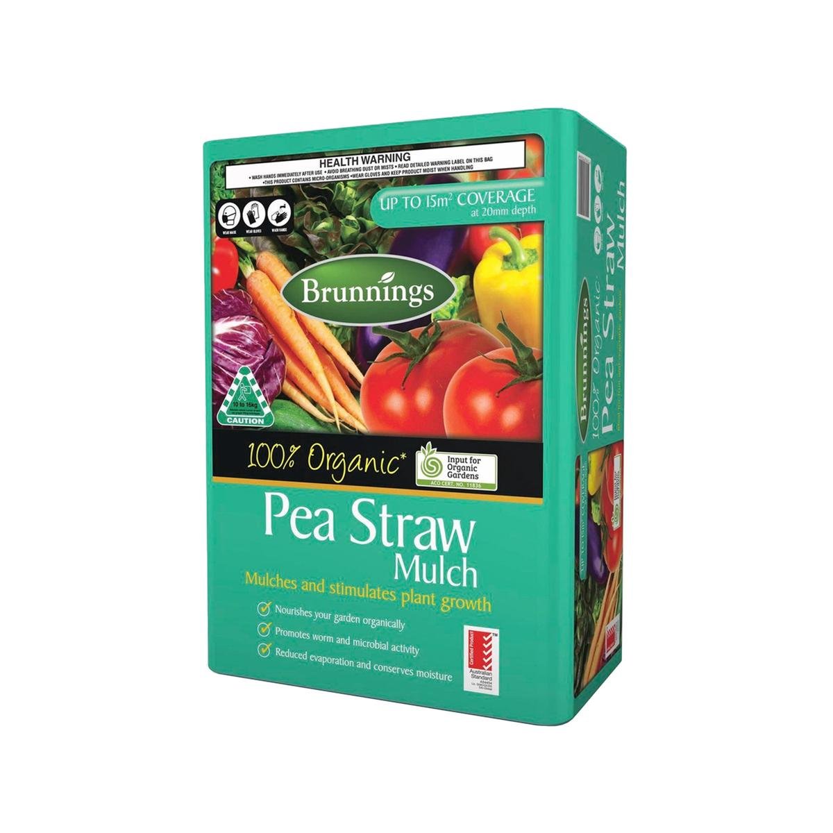 Brunnings 12m2 Pea Straw Mulch - Bunnings Australia