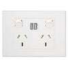 HPM VIVO Double Powerpoint With Double USB Port - White - Bunnings ...