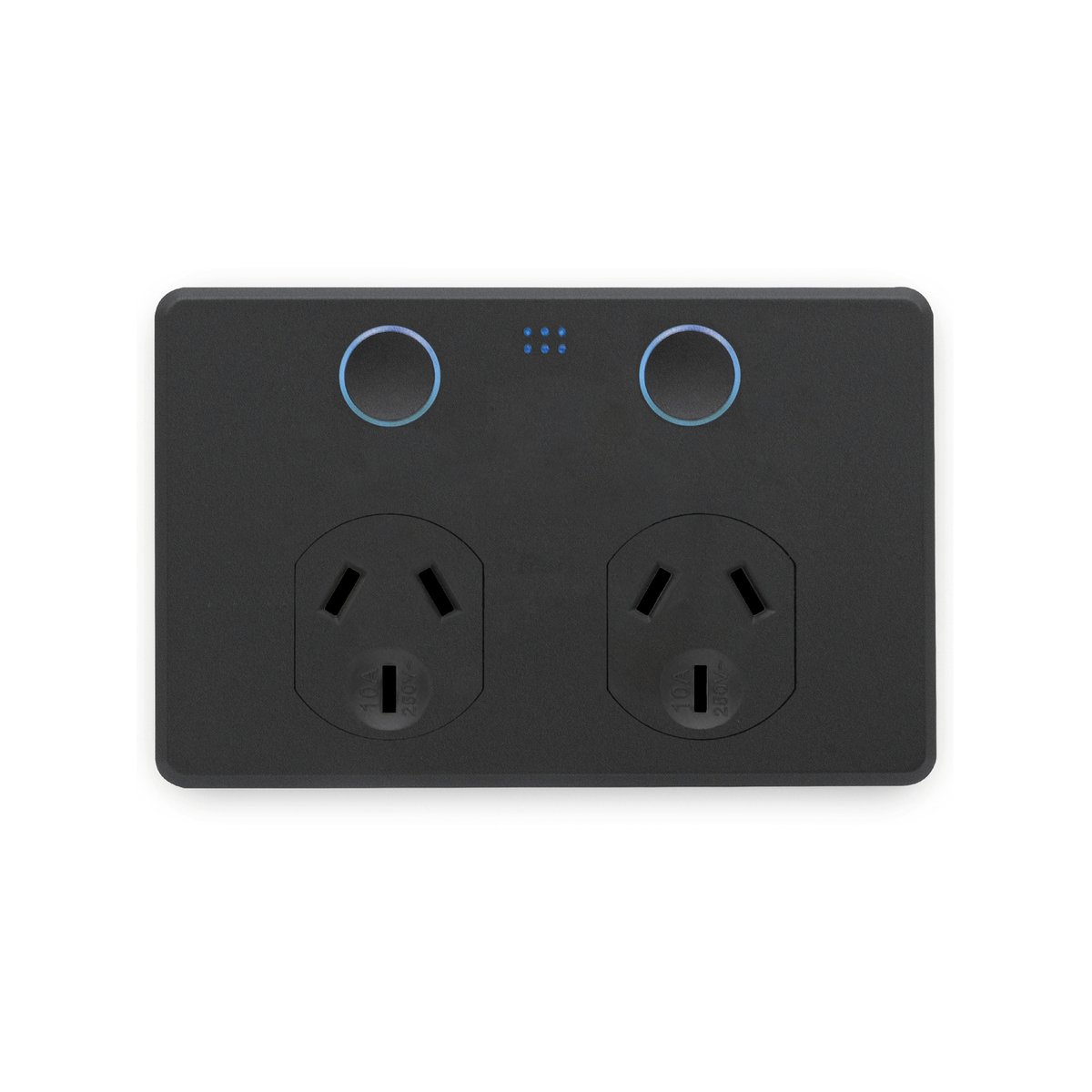 DETA Black Matte Grid Connect Smart Double Touch Power Point - Bunnings ...