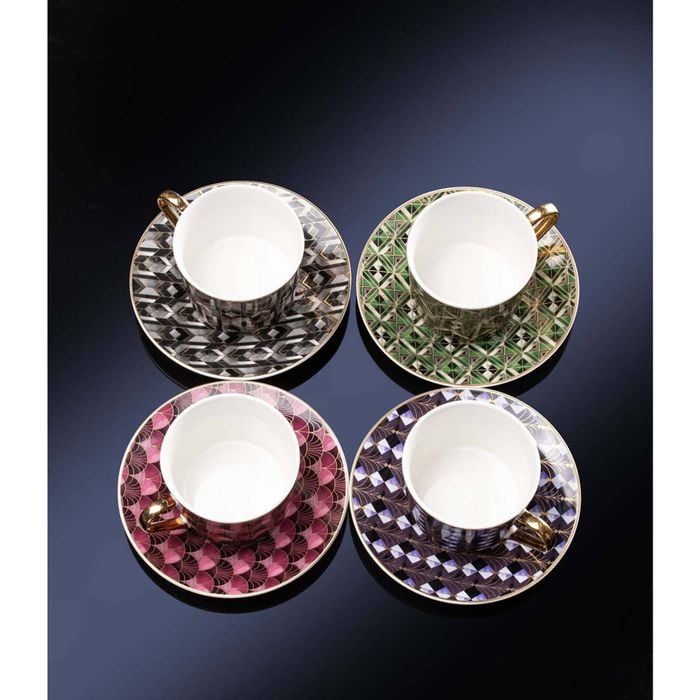 2pc Ashdene Decadence 15cm New Bone China Tea Cup/Saucer Set - Emerald ...