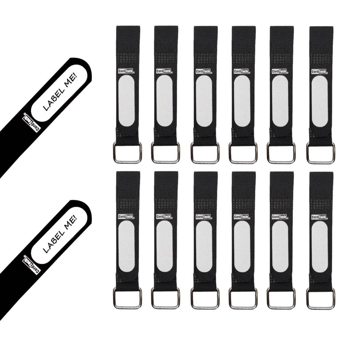 CordTech Reusable Label Straps with Buckle - 12 Pack - Bunnings New Zealand