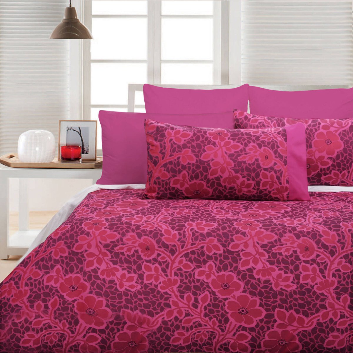 Accessorize Emma Pink Quilt Cover Set - King - Bunnings Australia