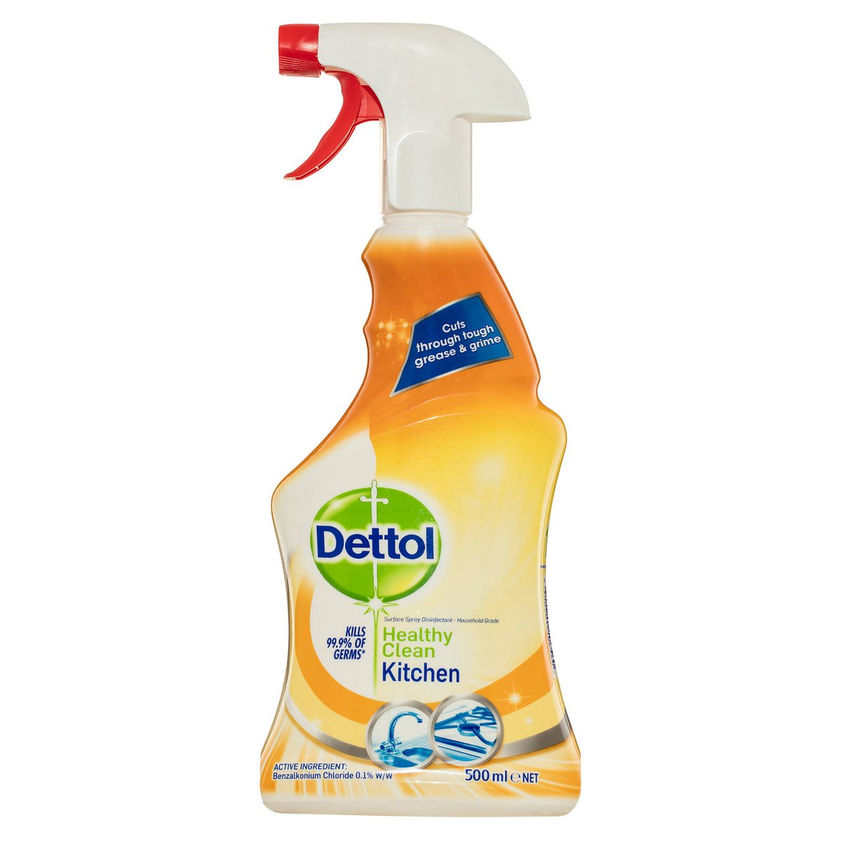 Dettol 500mL Healthy Clean Antibacterial Kitchen Surface Cleaner ...