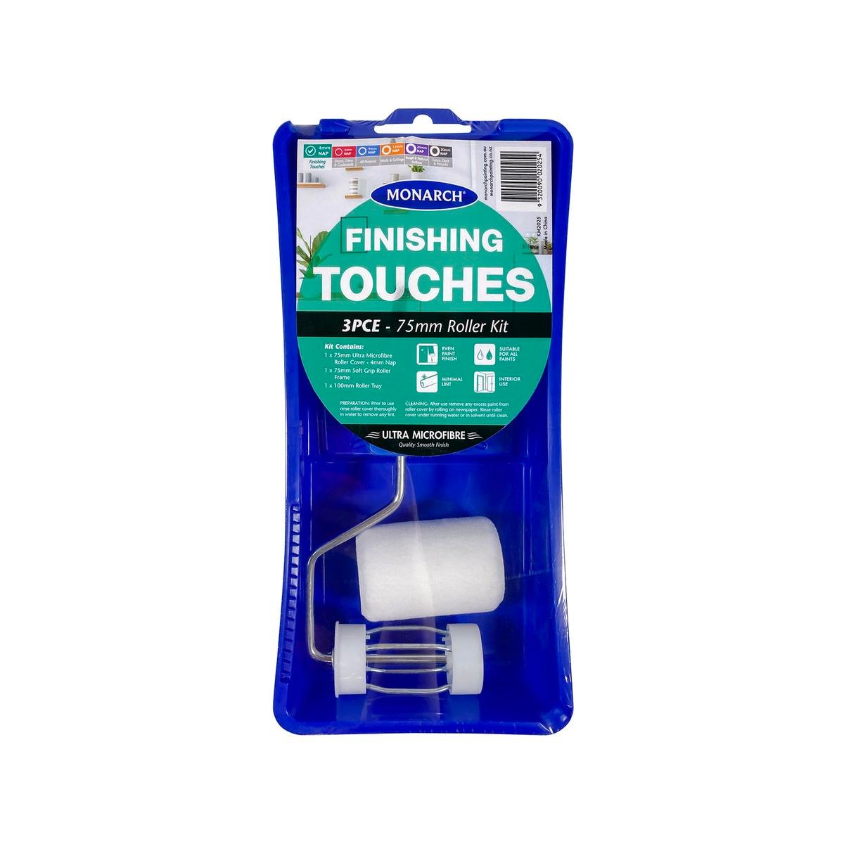 Monarch 75mm 3 Piece Finishing Touches Roller Kit - Bunnings New Zealand