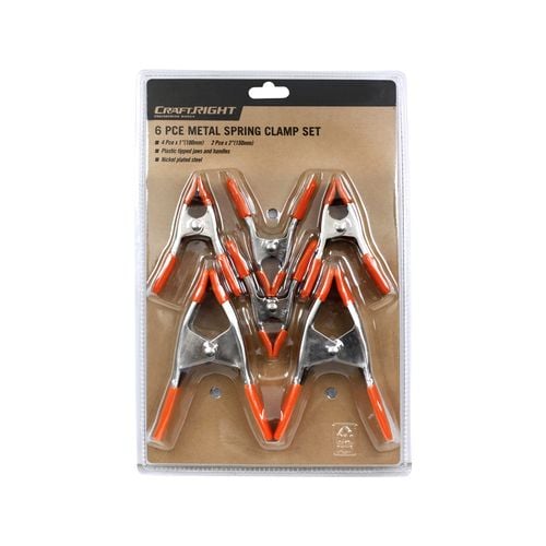Craftright 6 Piece Metal Spring Clamp Set - Bunnings New Zealand