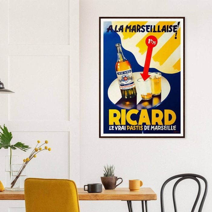 Galrie Vintage Ricard A La Marseillaise Advertising Poster for Home ...