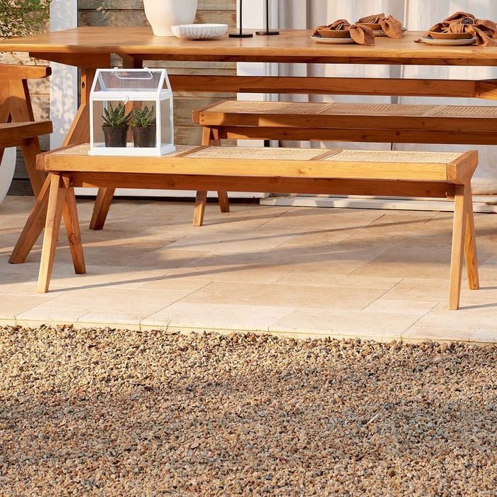 Home Bazar 140x45cm Teak Dali Bench - Bunnings Australia