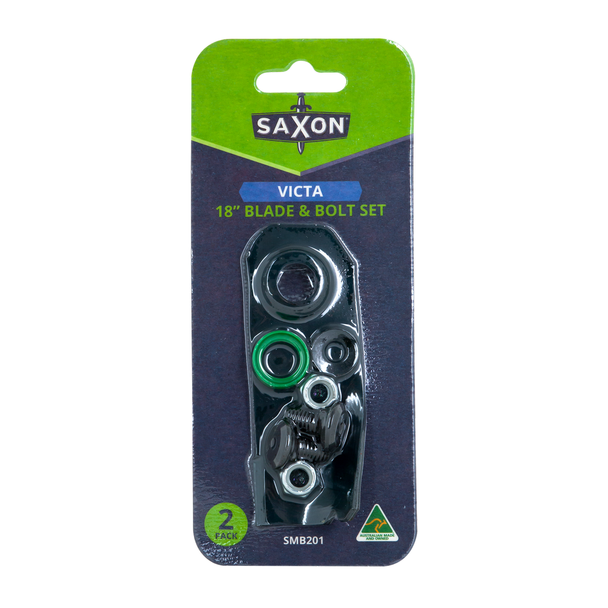 Saxon 18" Mower Blade And Bolt Set - Suits Victa Swing Mulch And Catch ...