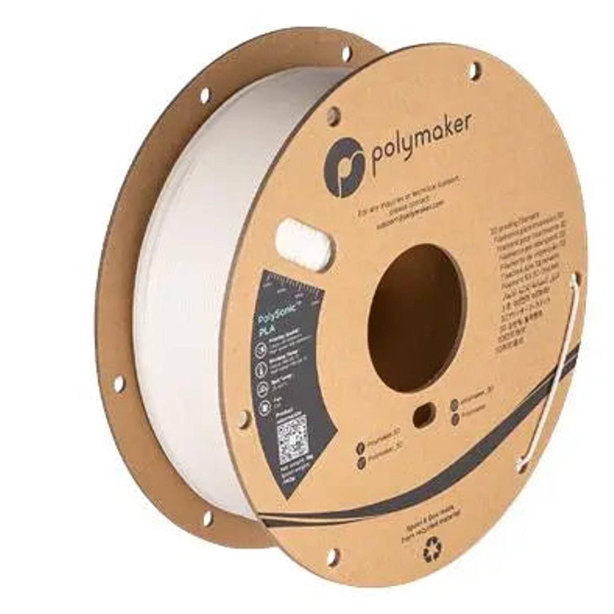 Polymaker PolySonic PLA High Speed White 1kg (1.75mm) - Bunnings Australia