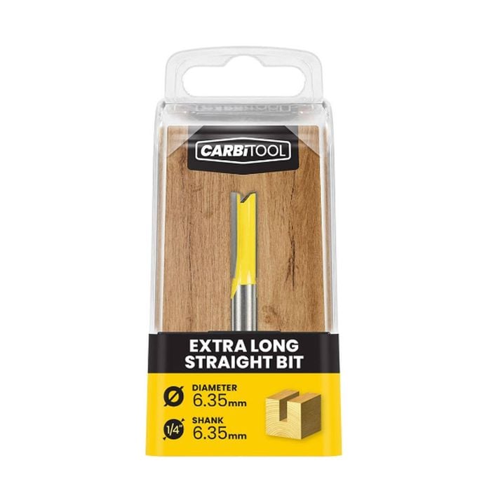 Carbitool 6.35mm TCT Extra Long Straight Router Bit - Bunnings New Zealand