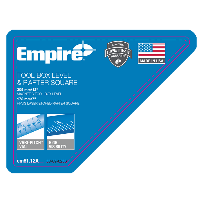 Empire True Blue Torpedo Level And Rafter Square Set - Bunnings Australia
