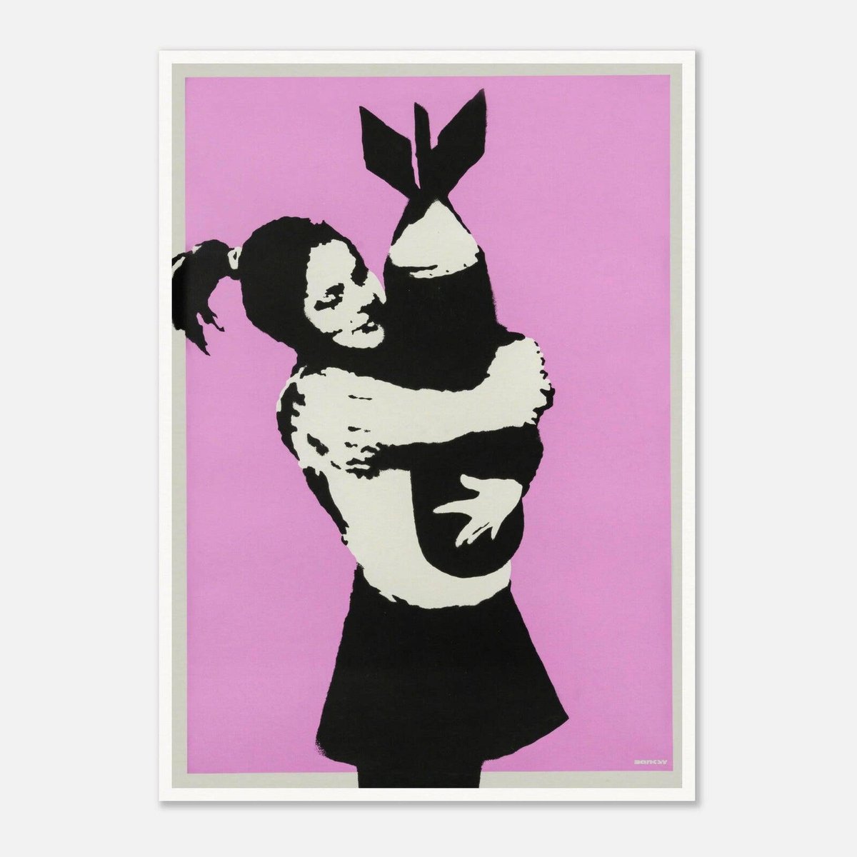Galrie Banksy Bomb Hugger Art Print Iconic Street Art from 2003, Poster ...