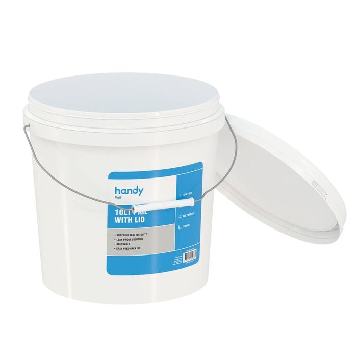 Handy 10L White Pail With Lid - Bunnings New Zealand