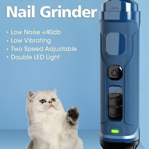 YES4PETS Electric Pet Dog Cat Quiet Nail Grinder Clipper Cutter ...