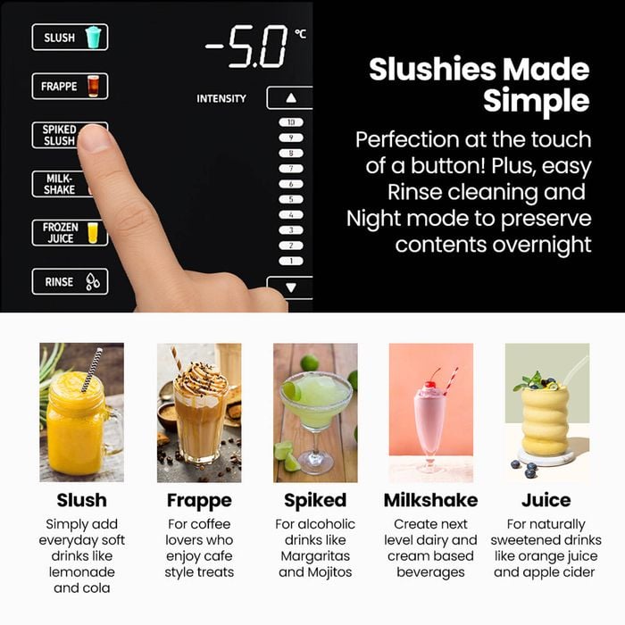 POLYCOOL 3L Slushie Frozen Drink Maker, Home Slush Machine, Fast ...