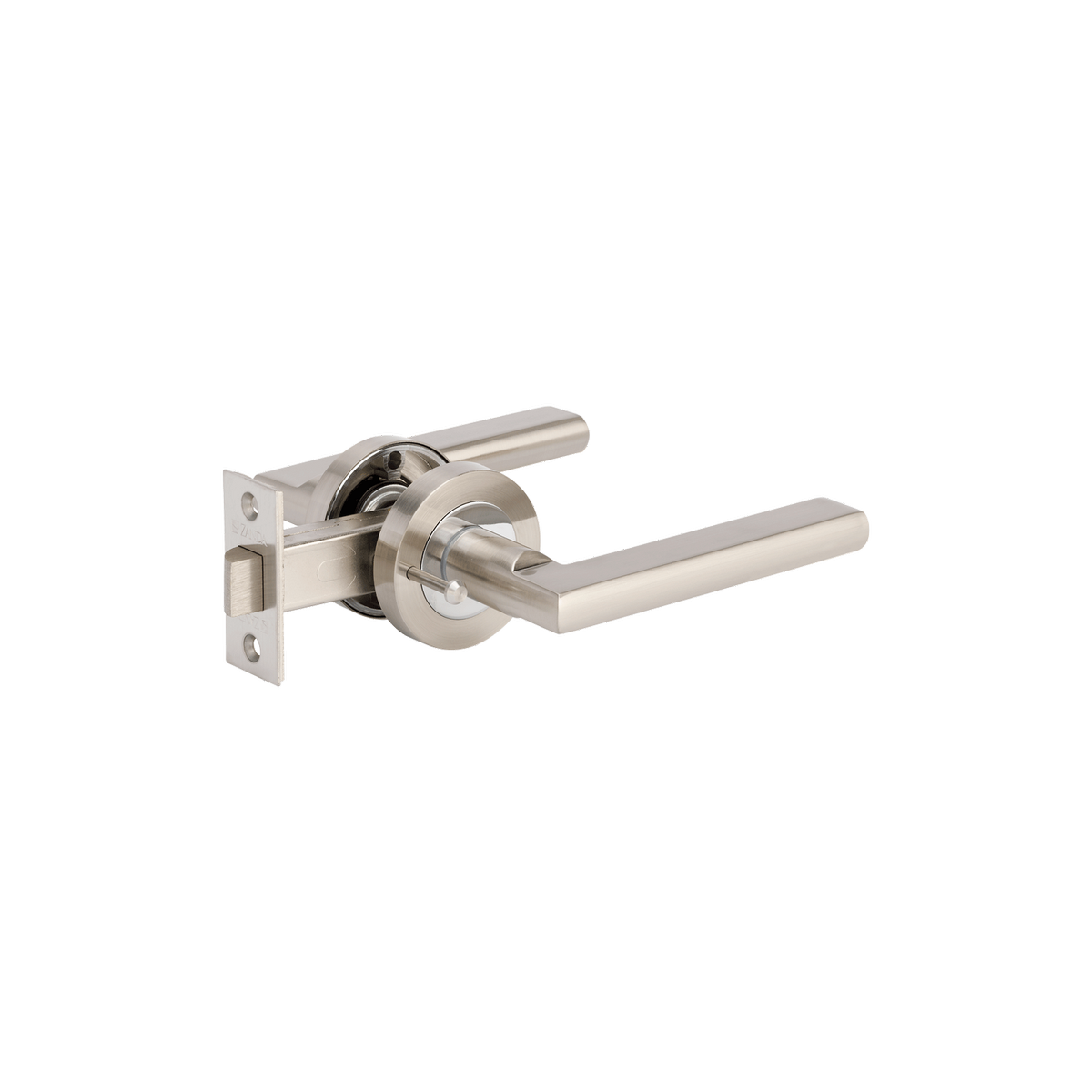 Zanda 165mm Brushed Nickel Epic Integrated Privacy Set - Bunnings Australia