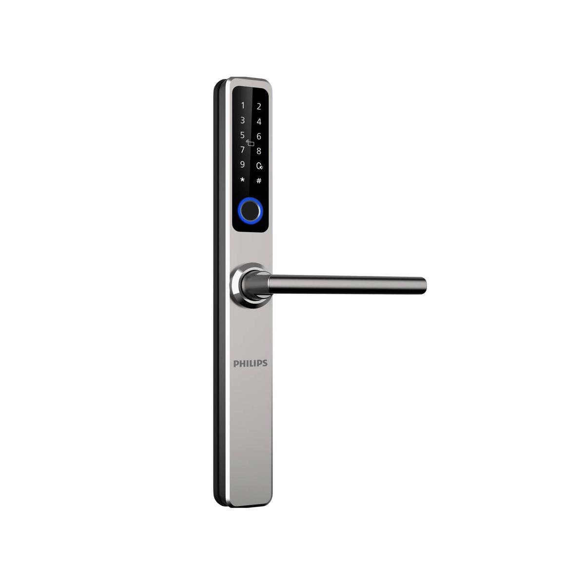 Philips EasyKey Wi-Fi Slim Handle Fingerprint Door Lock - Silver ...