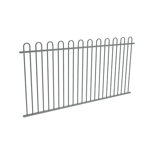 ProtectorAl 2400 x 1200mm Monument Aluminium Loop Top Pool Fence Panel ...