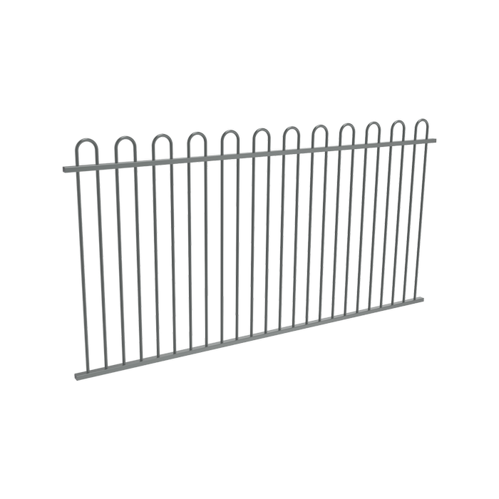 ProtectorAl 2400 x 1200mm Monument Aluminium Loop Top Pool Fence Panel ...