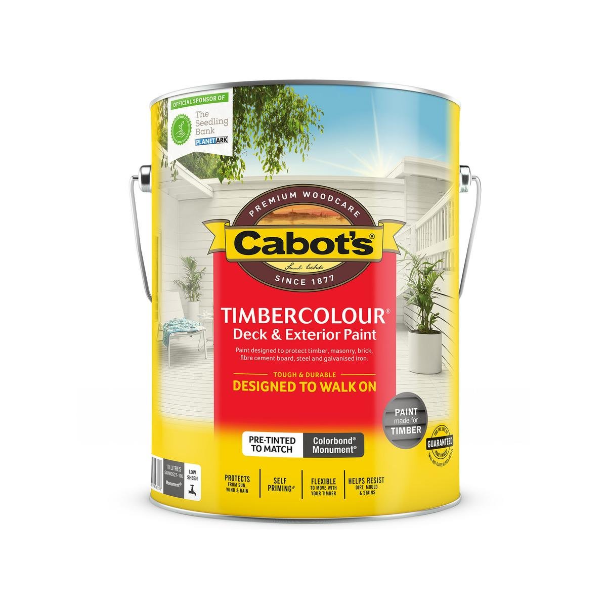 Cabot's 10L Colorbond Monument Timbercolour Deck & Exterior Paint ...