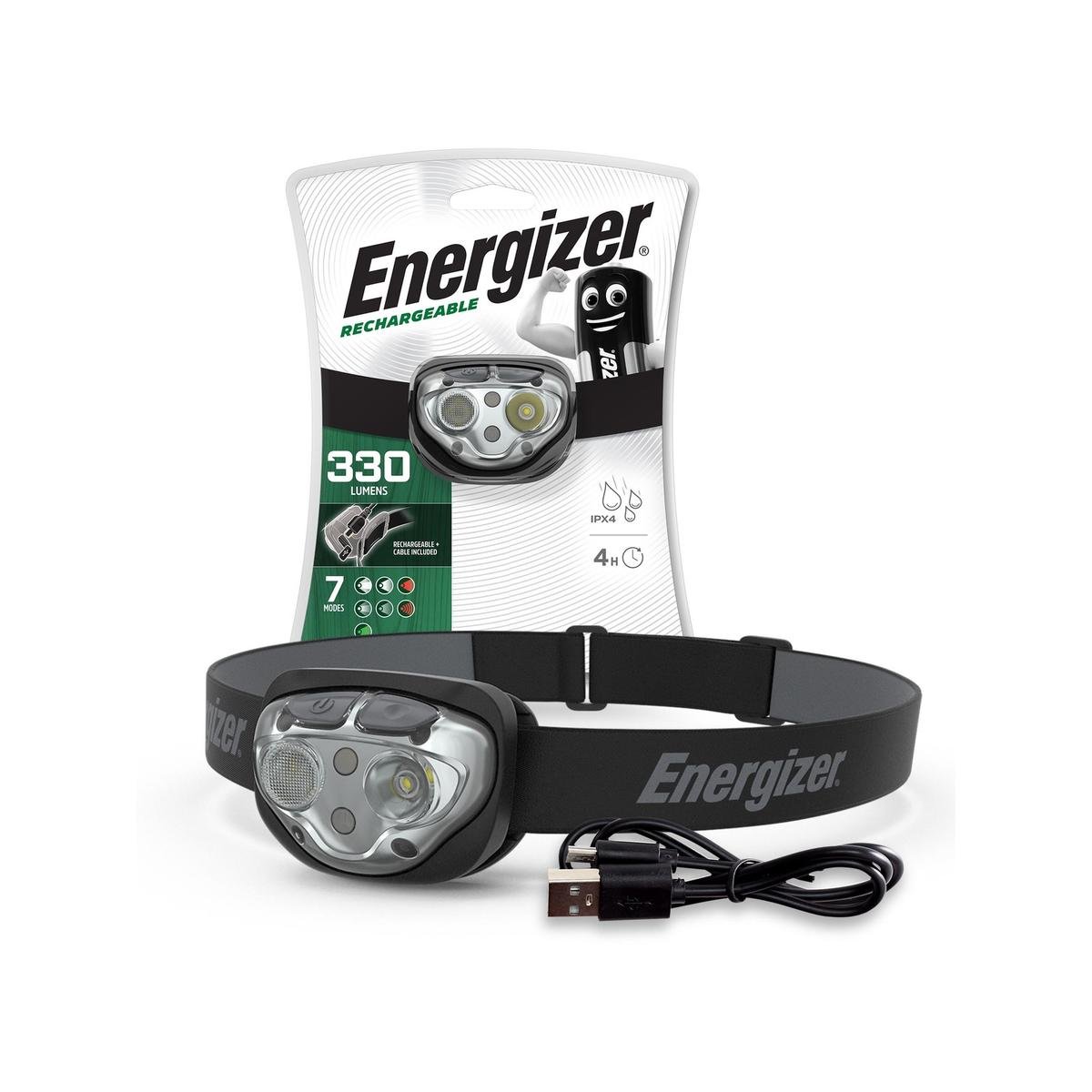 Energizer Vision Ultra HD 330lm Rechargeable Headlight - Bunnings Australia