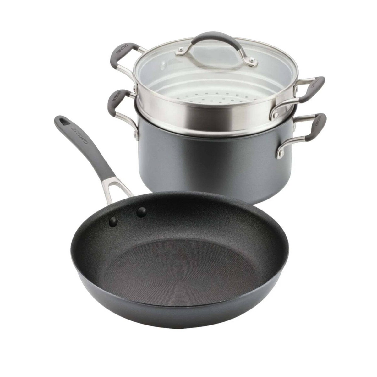 3pc Circulon Cookware Scratchdefense Nonstick Induction Set - Bunnings ...
