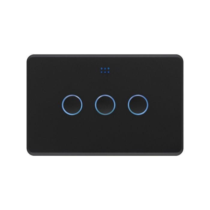 DETA Grid Connect Smart Triple Gang Touch Light Switch - Black ...