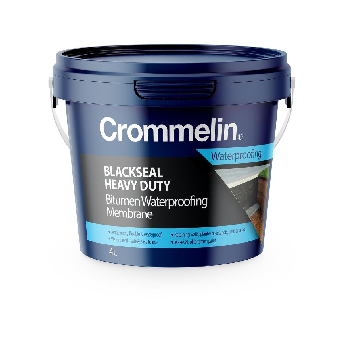 Crommelin 4L Blackseal Heavy Duty Bitumen Waterproofing Membrane ...
