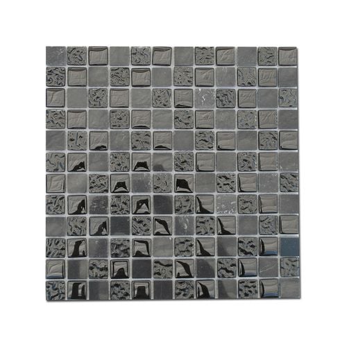Johnson Tiles 300 x 300mm Nero Gloss Blend Mosaic - Each - Bunnings New ...