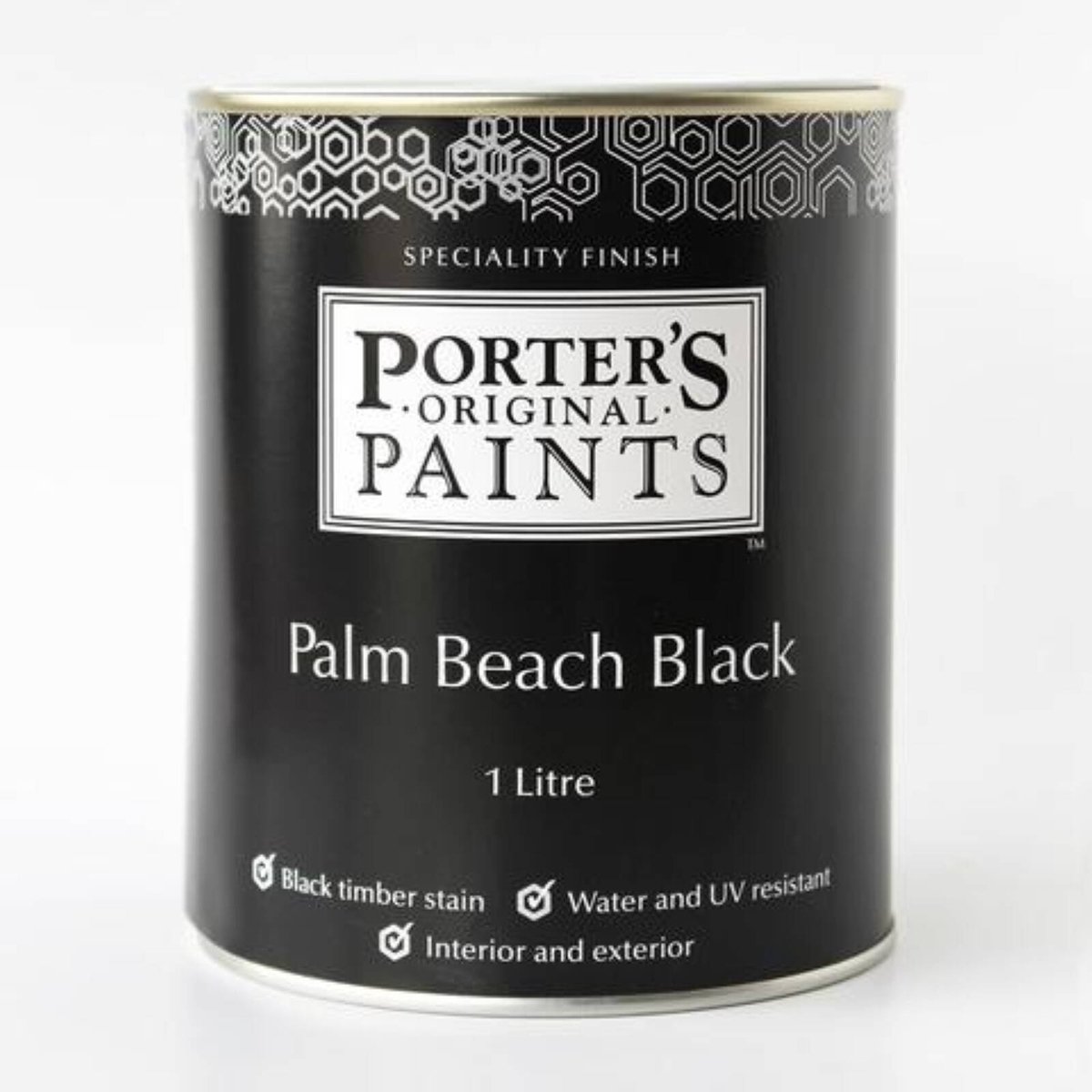 Porter's Paints 1L Palm Beach Black Timber Stain - Bunnings Australia