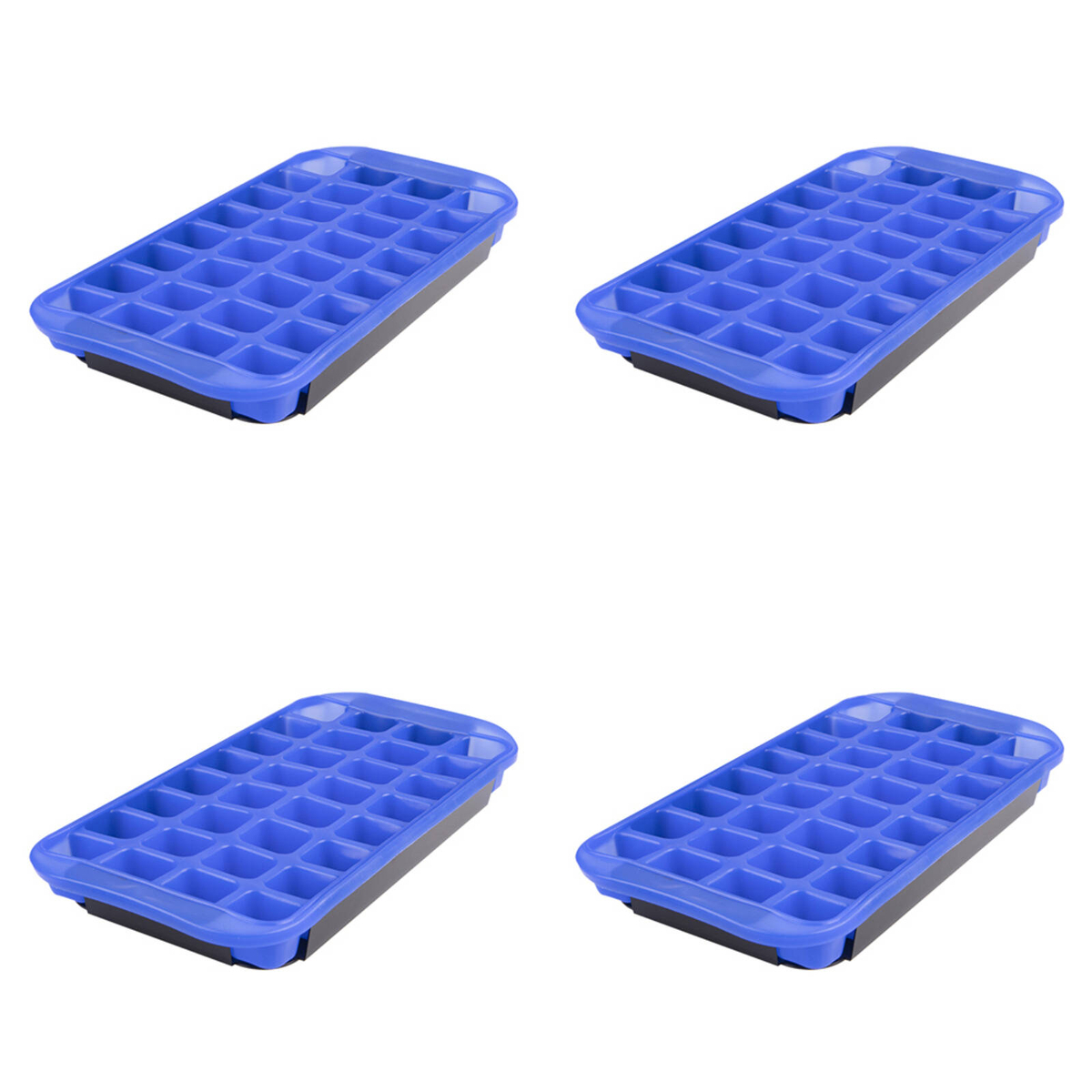4PK Appetito Flexible Jumbo Ice Cube Tray Home Kitchen Accessory Blue ...