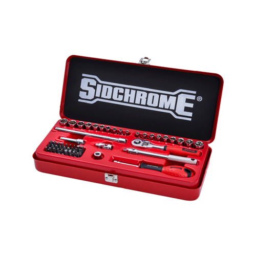 Sidchrome 53 Piece 1/4” Drive Met/AF Socket Set - Bunnings Australia
