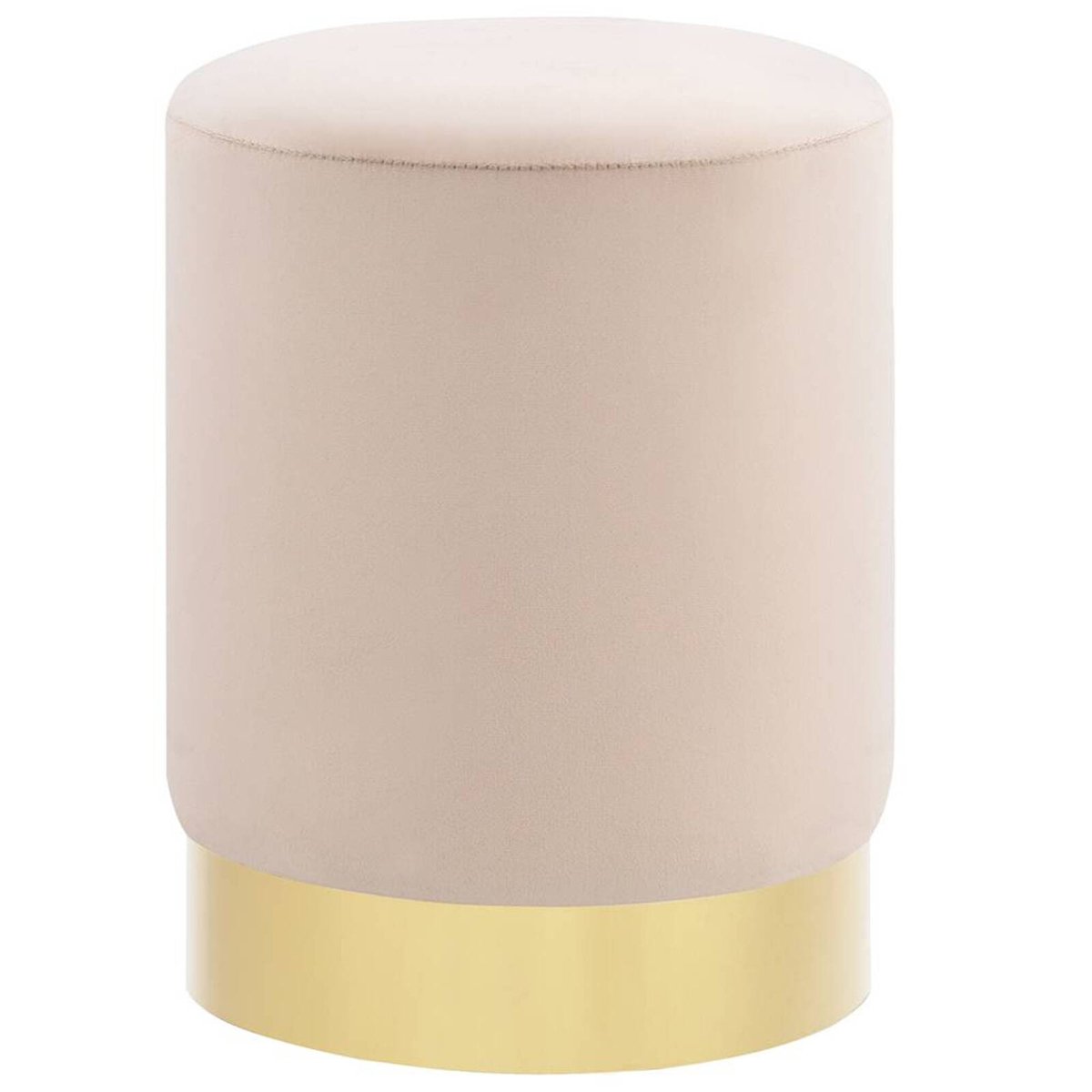 vidaXL Stool Apricot and Gold Velvet Side Table Foot Bench Seating ...