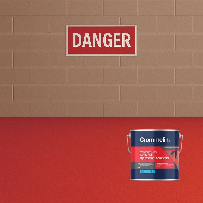 Crommelin 4L Red Maxi Grip Floor Coating - Bunnings Australia