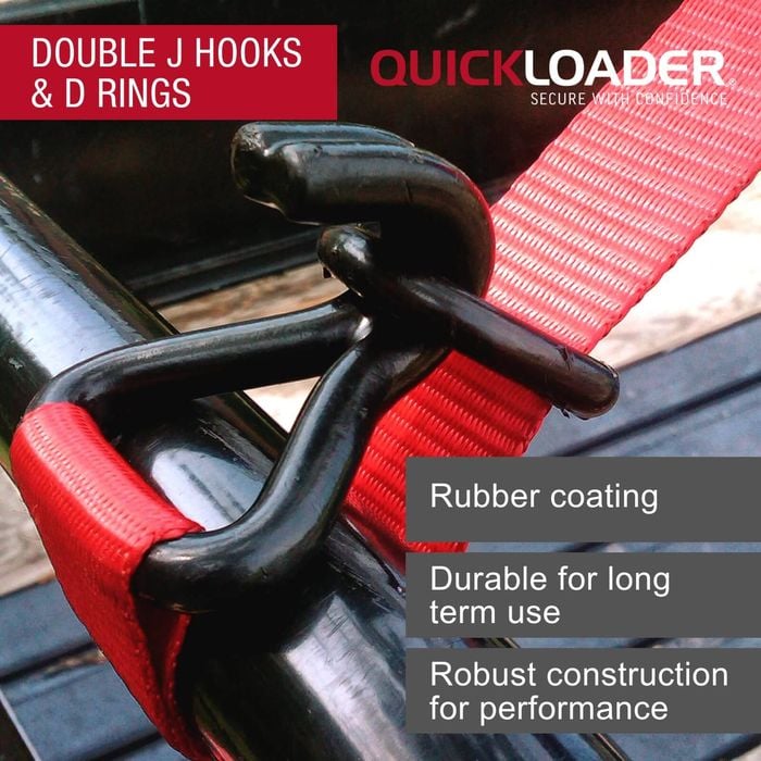 Quickloader Retractable Ratchet Strap Tie Down 5m X 35mm 1000kg - 2 ...