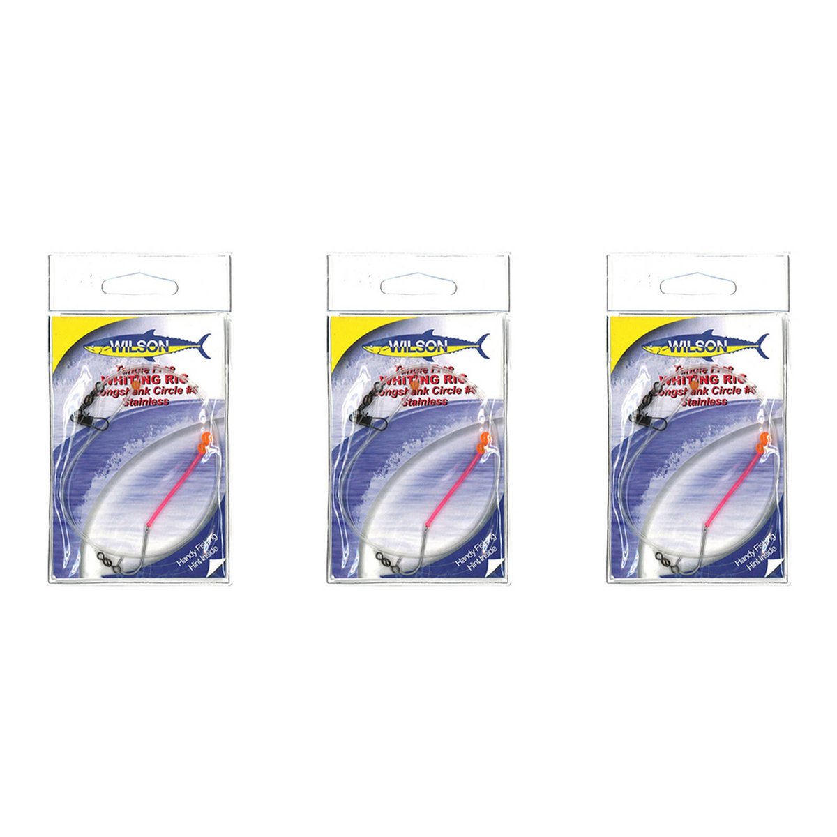 3x Wilson Tangle Free Whiting Rig Stainless Steel Longshank Hook - Size ...