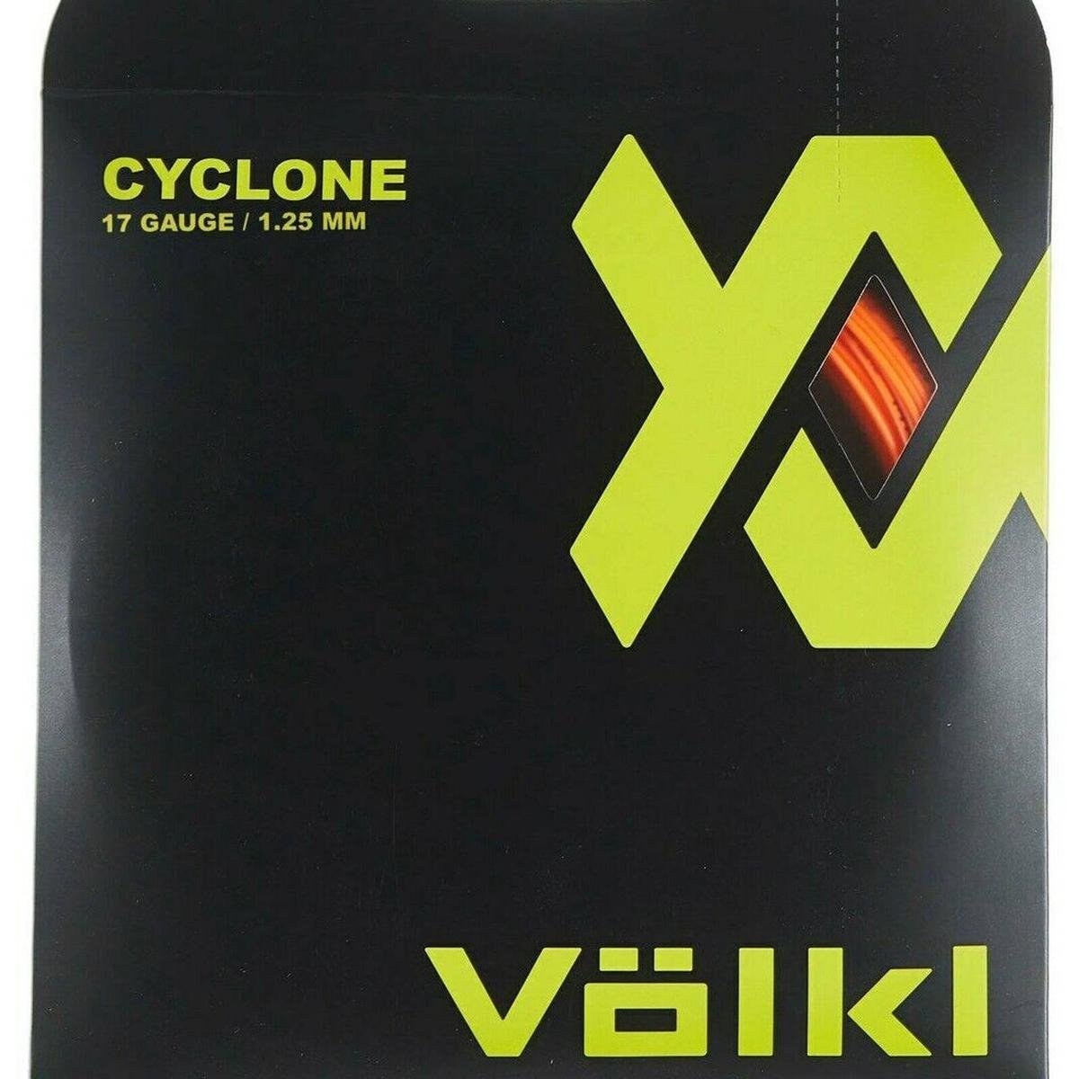 1 Pack Volkl Cyclone 17g/1.25mm Tennis Racquet Strings Fluro Orange ...