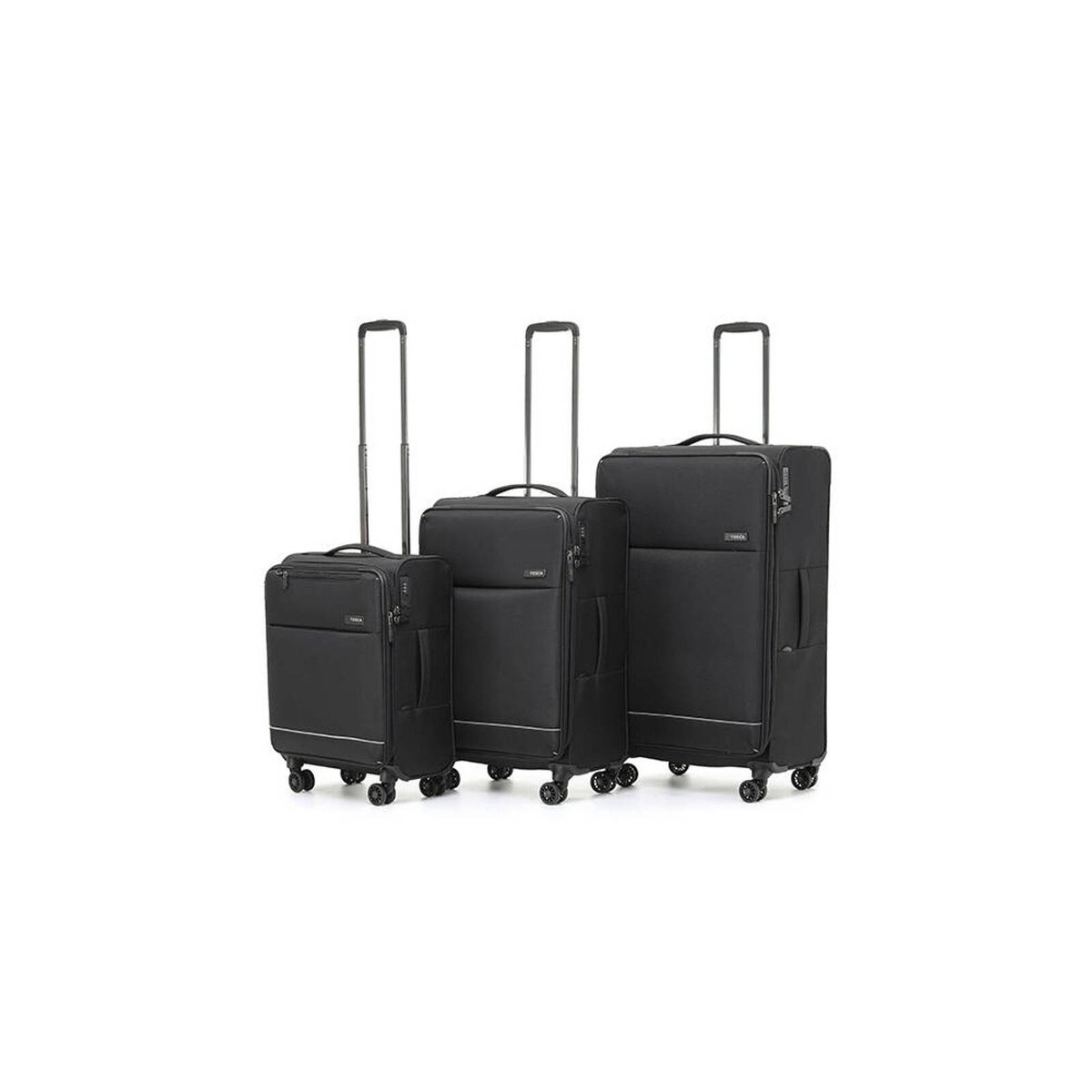 3pc Tosca So-Lite Suitcase Trolley Luggage Set - Black - Bunnings Australia