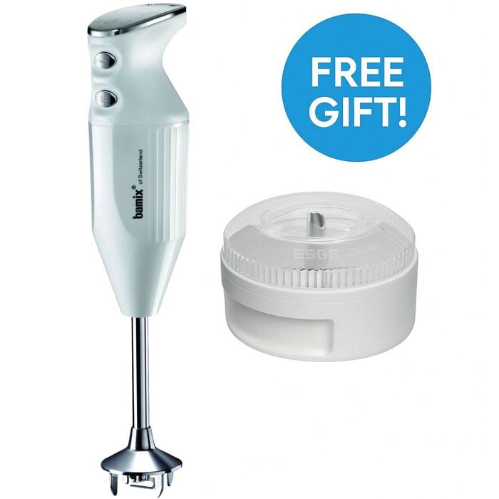 Bamix Maxx 350W Immersion Stick Mixer Blender White + FREE Wet/Dry ...