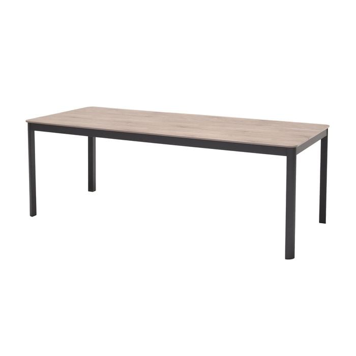 Mimosa 206 x 89cm Charcoal Basel Aluminium Dining Table - Bunnings New Zealand