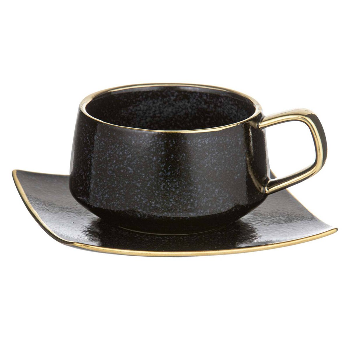 Tempa Rae New Bone China 320ml Cup & Saucer - Charcoal - Bunnings Australia