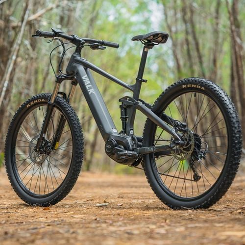 Valk Titan 9+ Electric Dual Suspension Mid Drive Mountain Bike Emtb, Medium Frame, Dark Grey ...