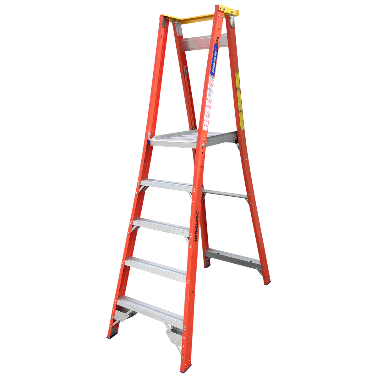 INDALEX 1.5m 180kg Industrial Fibreglass Pro Series Platform Ladder ...