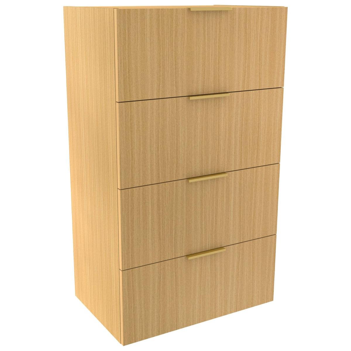 Lugna 1024 x 600 x 380mm Sand 4 Drawer Ready to Assemble Unit ...