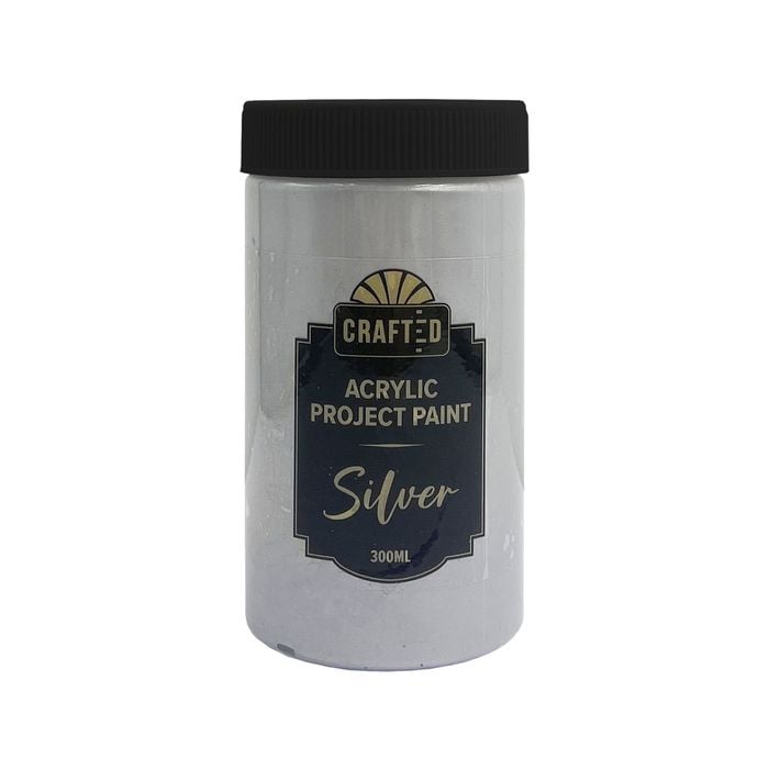 Crafted 300ml Silver Project Paint - Bunnings Australia
