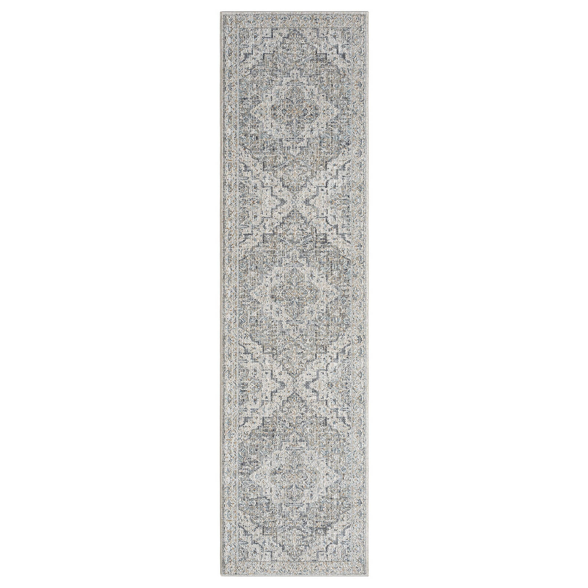 Aubre Contemporary Rug Taupe - 80 x 300 cm Taupe - Bunnings Australia