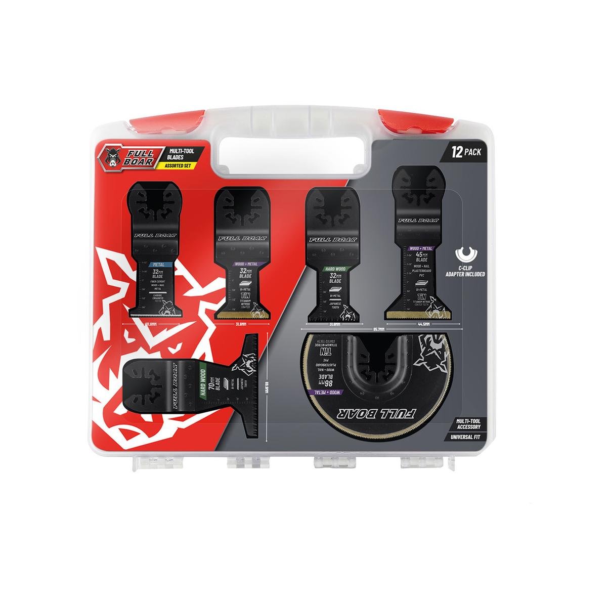 Full Boar Assorted Multi-Tool Blade Set - 12 Pack - Bunnings Australia