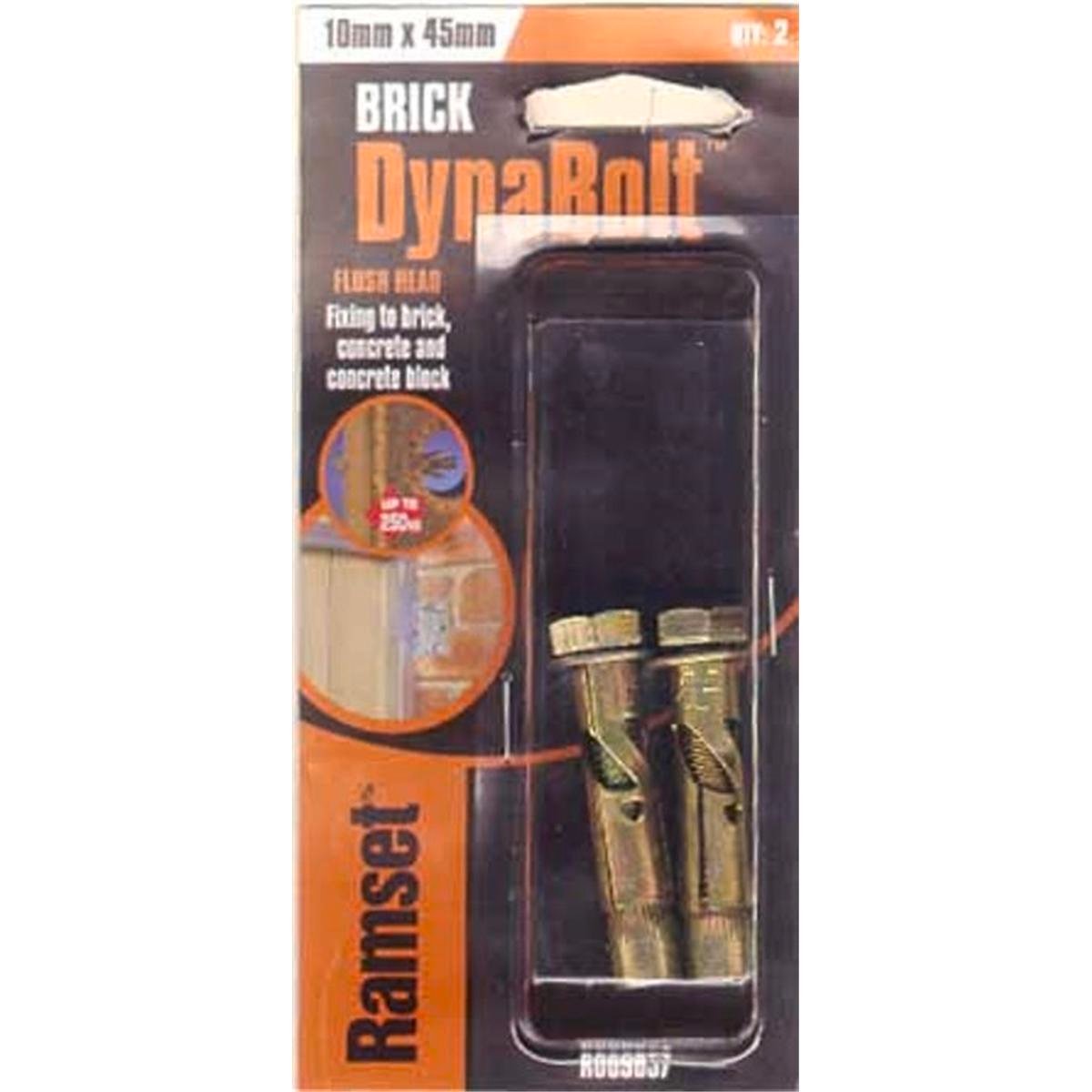 Ramset Dynabolt Flush HD M10 x 45mm 2pk Zinc Passivated - Bunnings New ...