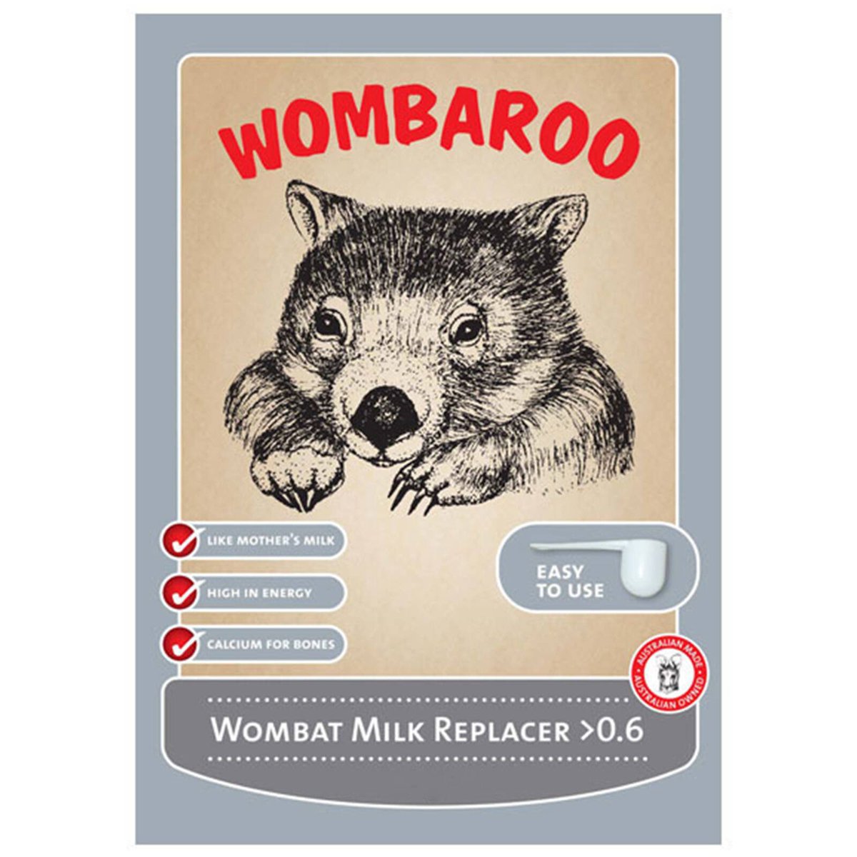 Wombaroo Wombat Joey Milk Replacer Substitute >0.6 1.25kg (OB*) 56.99 ...