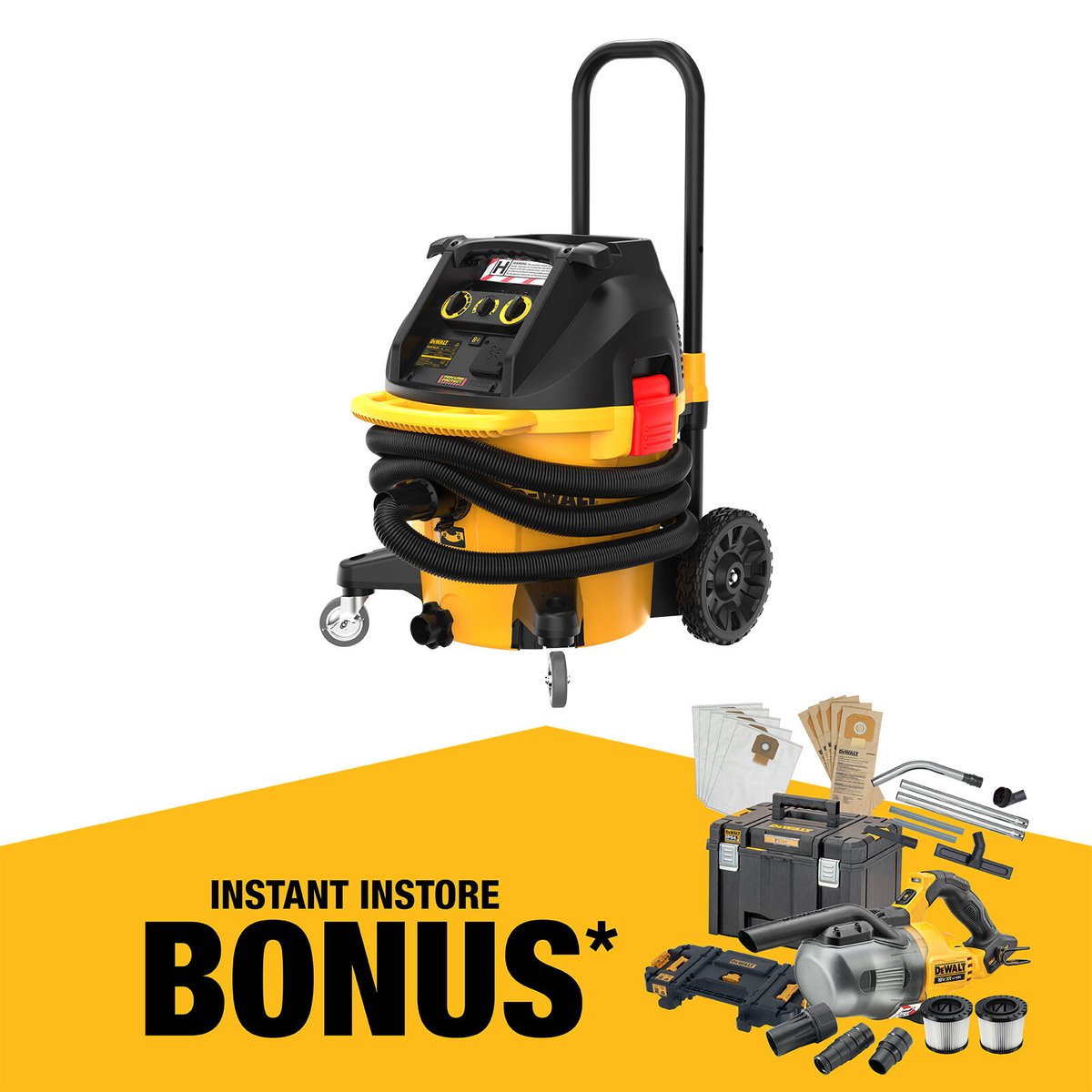 DeWALT 38L High Performance H-Class Dust Extractor - Bunnings Australia